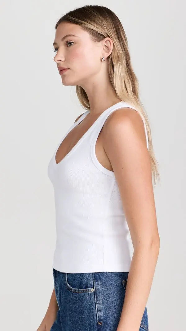 PERFECTWHITETEE V-neck Ribbed Tank