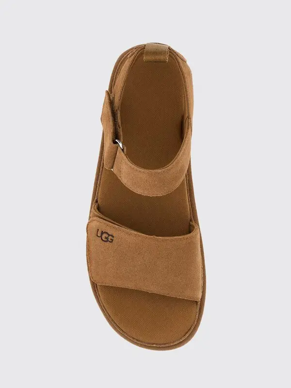 UGG Goldenstar Suede Platform Sandals - Brown