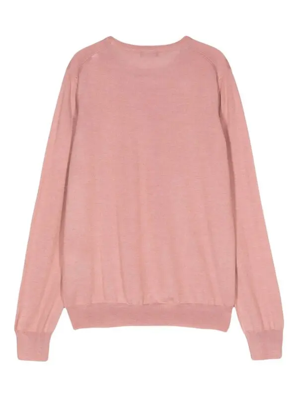 BARBA NAPOLI Fine-knit Virgin Wool-silk Jumper - Pink