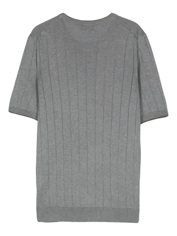 BARBA NAPOLI Ribbed-knit Silk Jumper - Grey