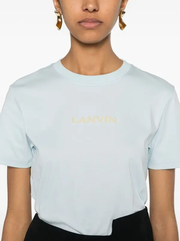 LANVIN Embroidered Logo T-shirt - Blue