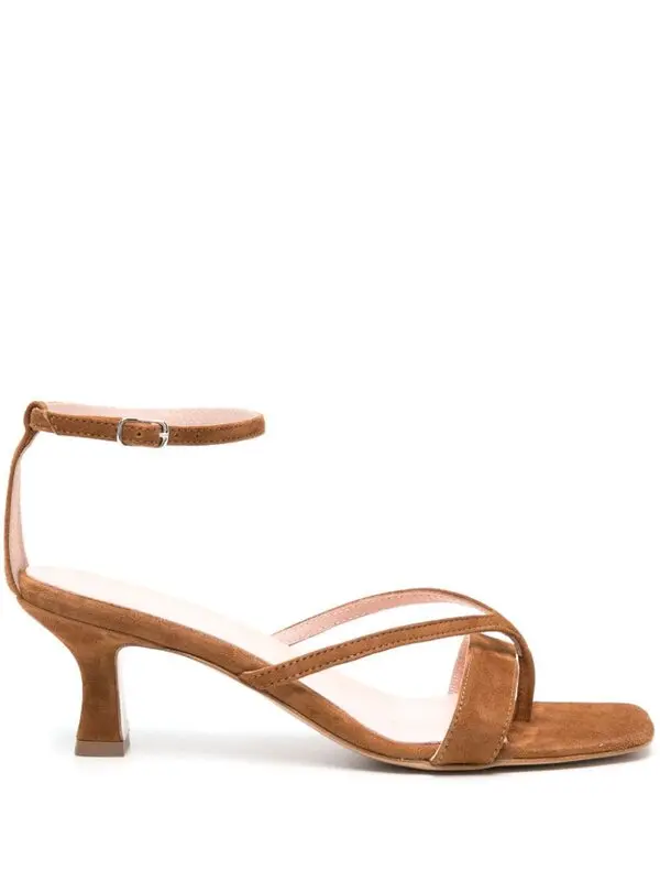 ANNA F. Suede Thong Sandals