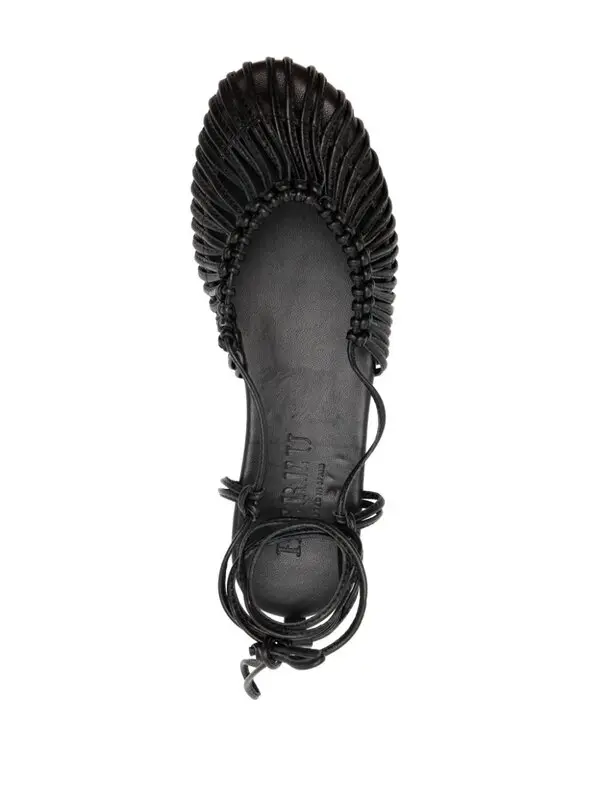 Hereu Mantera Knotted Leather Sandals - Black
