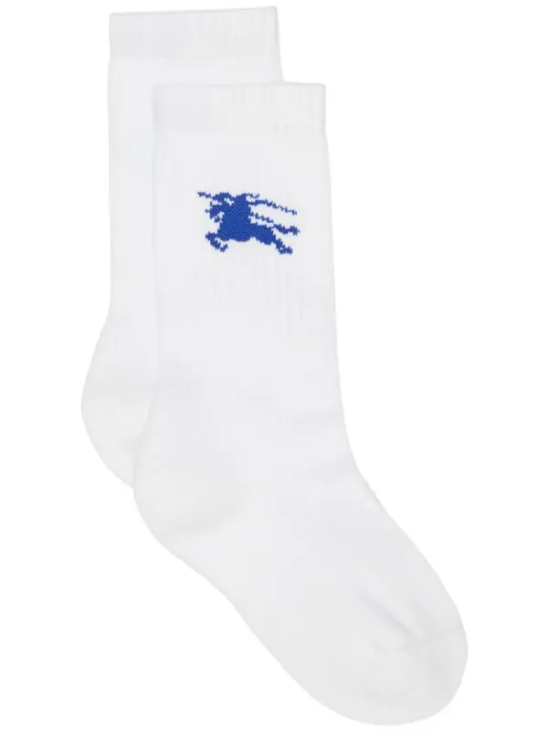 Burberry Equestrian Knight Crew Socks - White