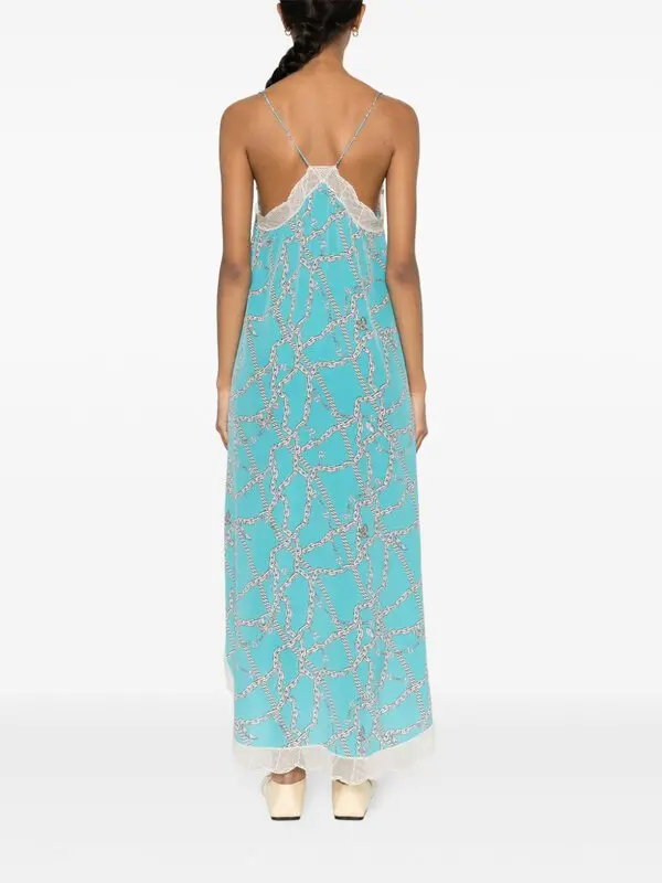 Zadig&Voltaire Ristyl Logo-print Maxi Dress - Blue