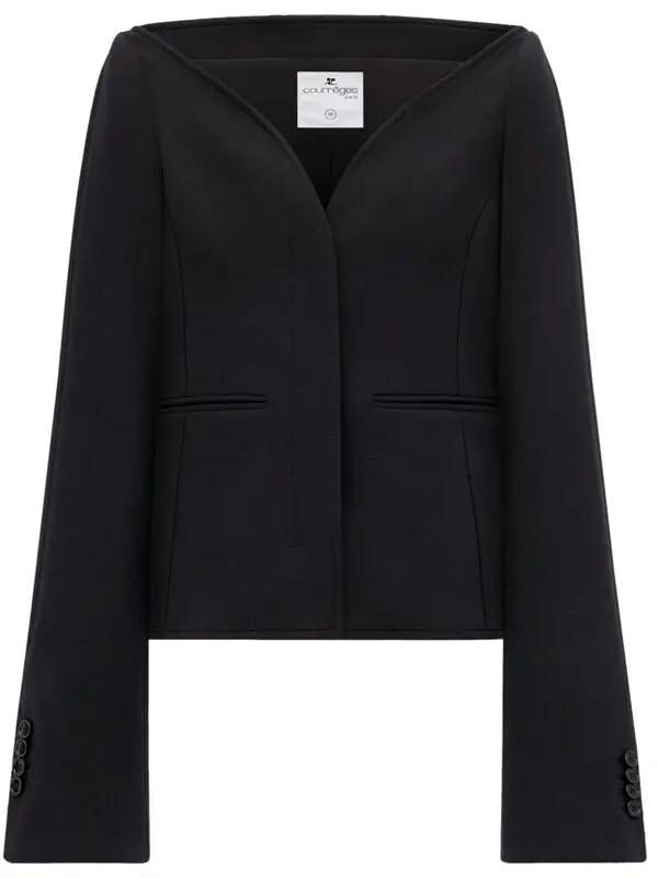 COURREGES Ellipse Heritage Collarless Blazer