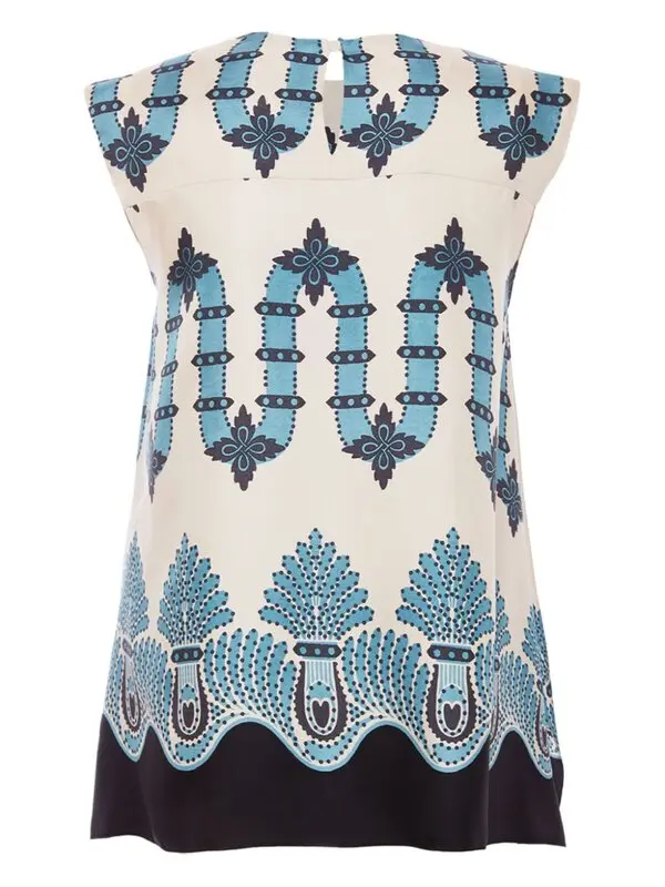La DoubleJ San Carlo Silk Top - White