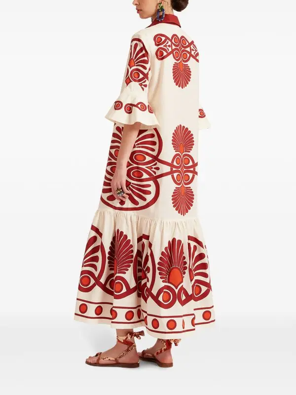 La DoubleJ Artemic Geometric-print Dress - Neutrals