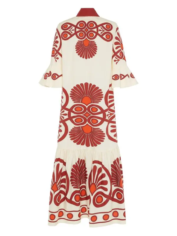 La DoubleJ Artemic Geometric-print Dress - Neutrals