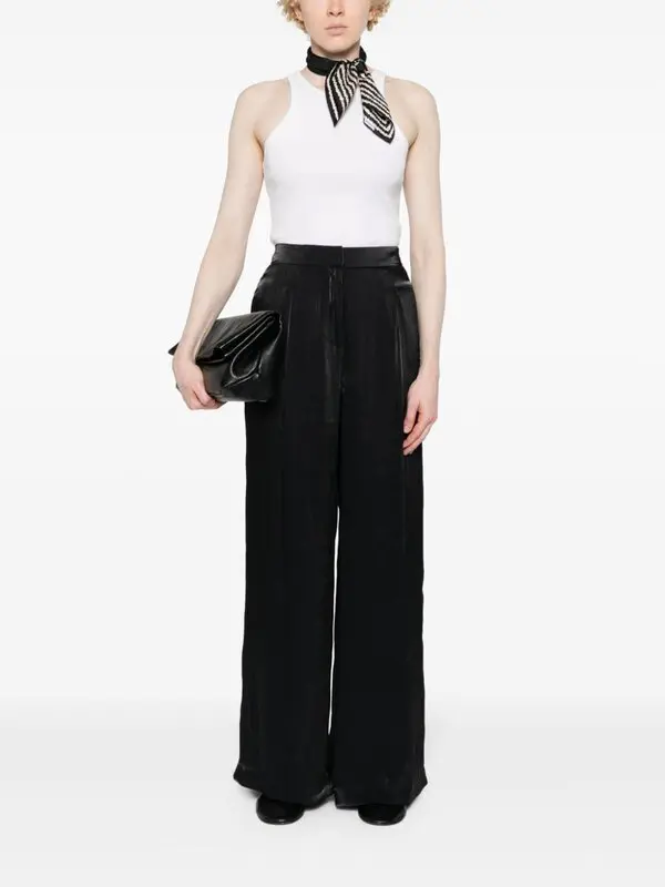 Michael Kors Georgette Pleated Wide-leg Trousers