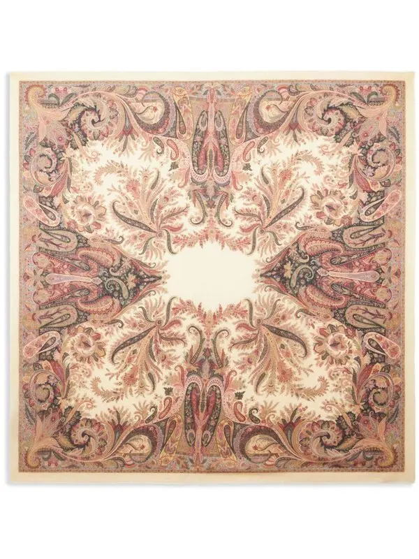 Etro Paisley-print Cashmere Scarf - Neutrals