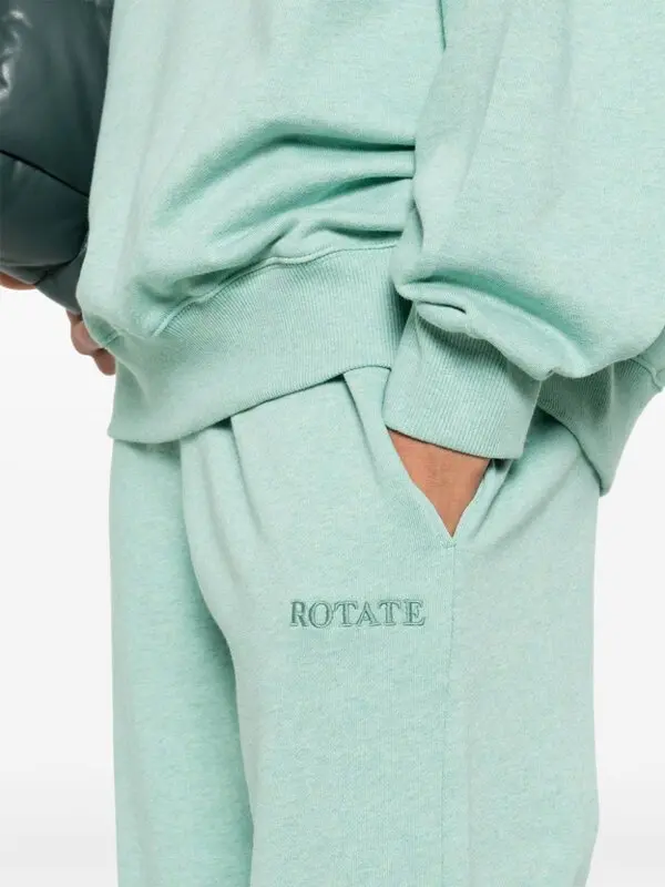 ROTATE BY BIRGER CHRISTENSEN Logo-embroidered Track Pants - Green