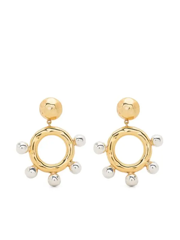 PATOU Faux-pearl Embellished Drop Earrings - Gold