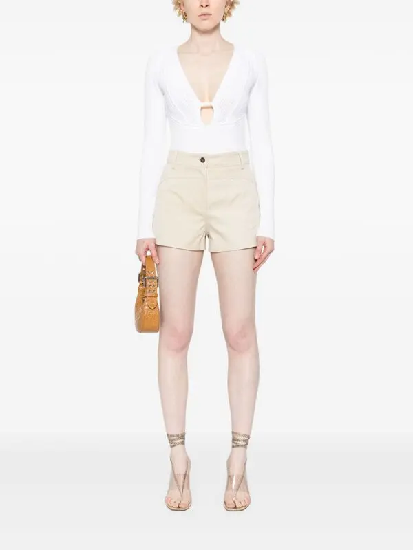 IRO PARIS Shaima Cut-out Cotton Shorts