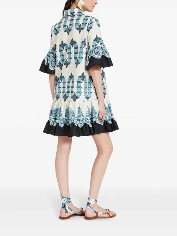 La DoubleJ Choux Sirocco Print Shirtdress - White