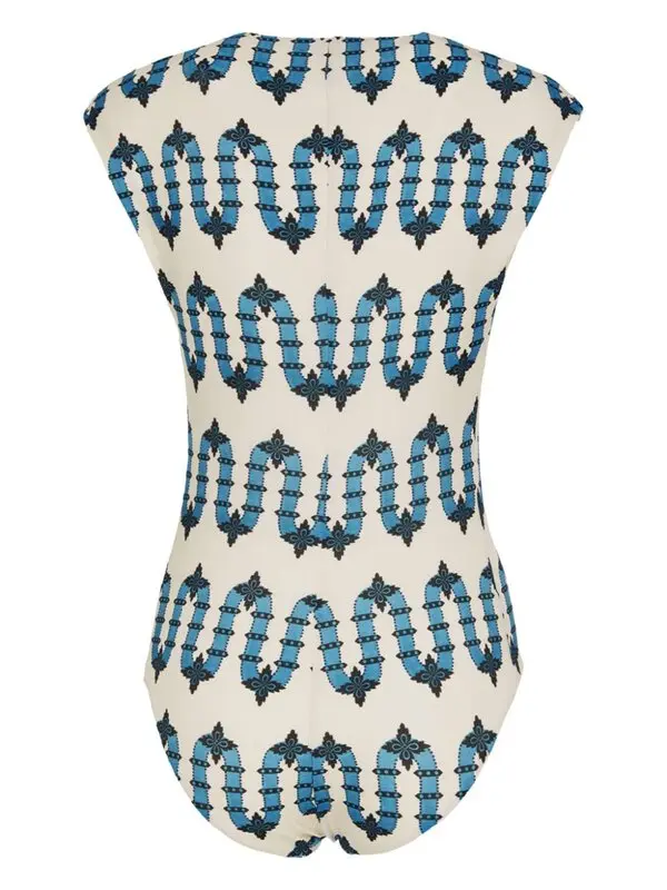 La DoubleJ Geometric-print Bathing Suit