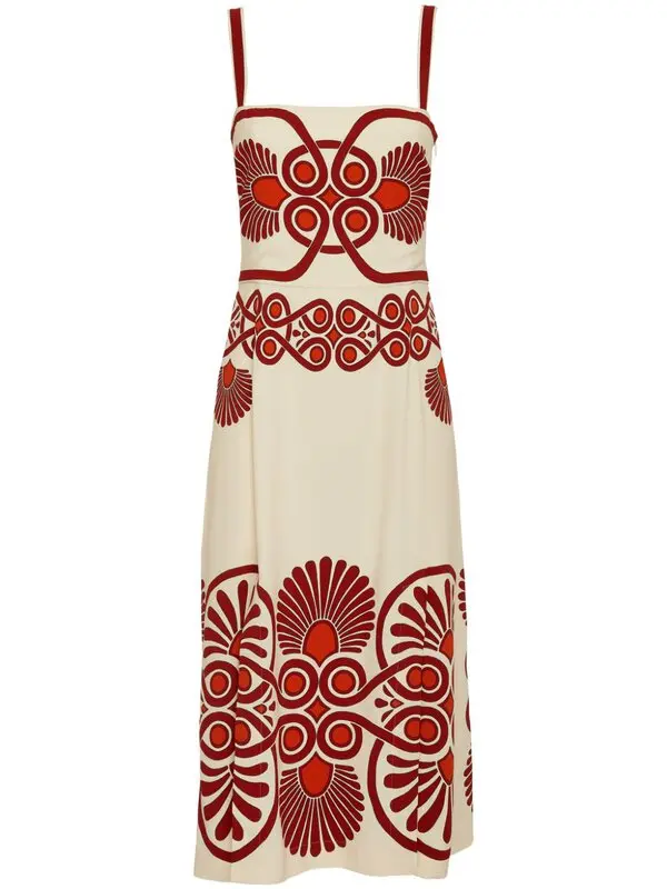 La DoubleJ Geometric-print Dress - Neutrals
