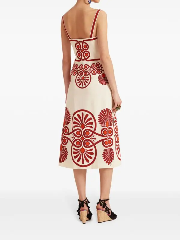 La DoubleJ Geometric-print Dress - Neutrals
