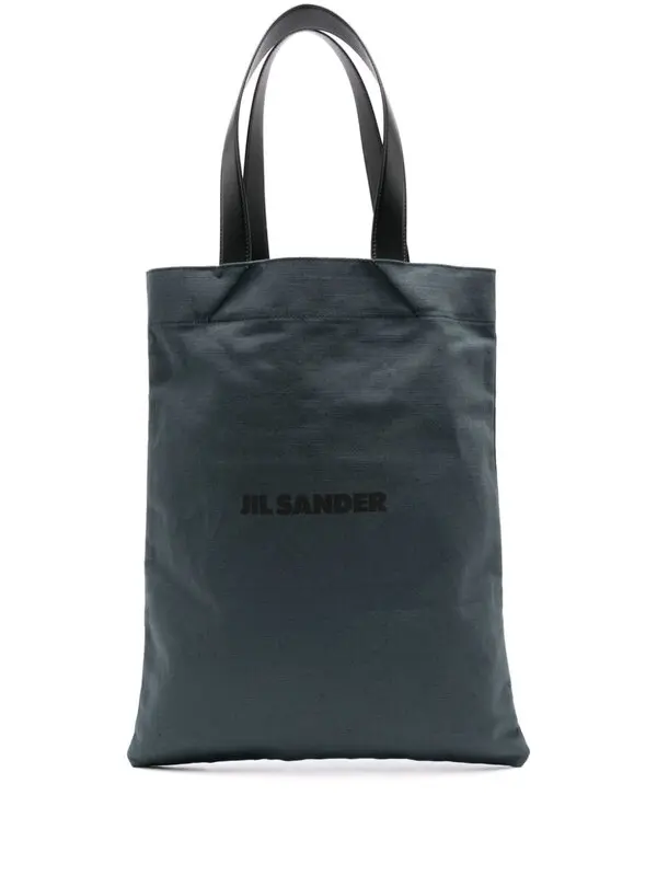 JIL SANDER Logo-print Canvas Tote Bag - Green