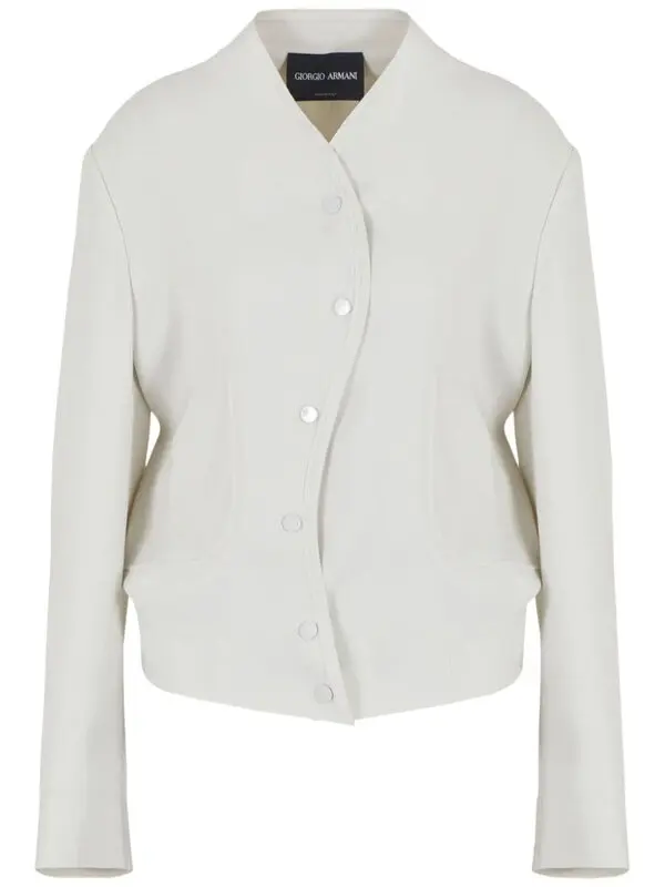Giorgio Armani Collarless Jacket - Neutrals