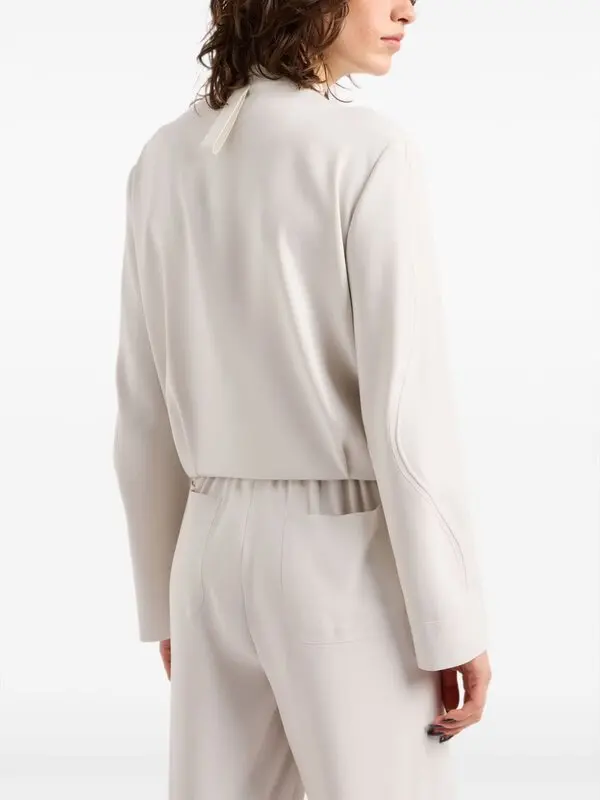 Giorgio Armani Collarless Jacket - Neutrals