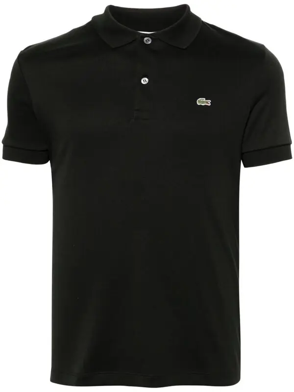 Lacoste Logo-patch Jersey Polo Shirt - Black