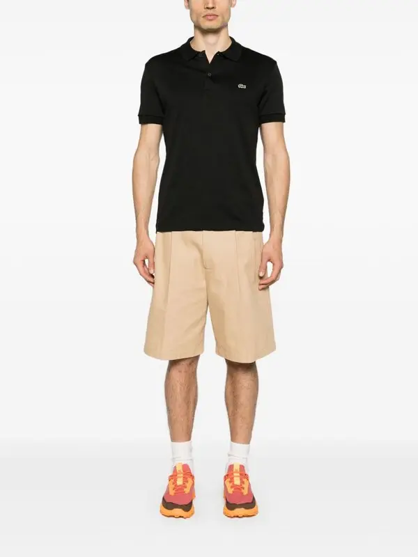 Lacoste Logo-patch Jersey Polo Shirt - Black