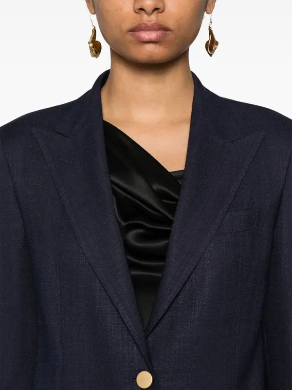 Tagliatore Single-breasted Jacquard Blazer - Blue