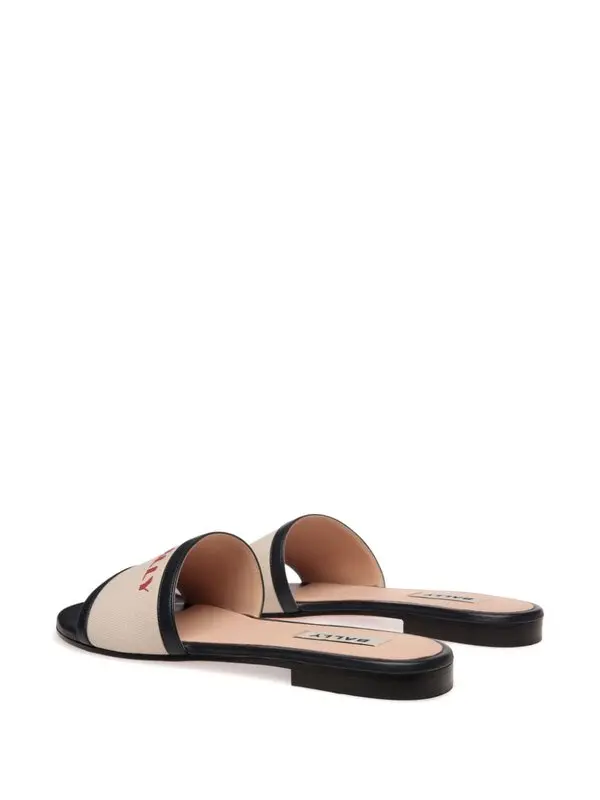 Bally Logo-print Canvas Slides