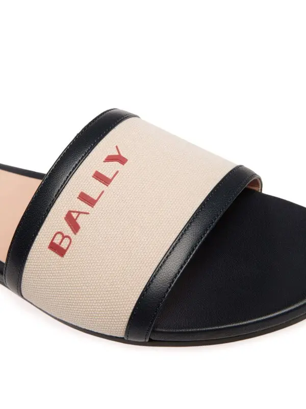 Bally Logo-print Canvas Slides