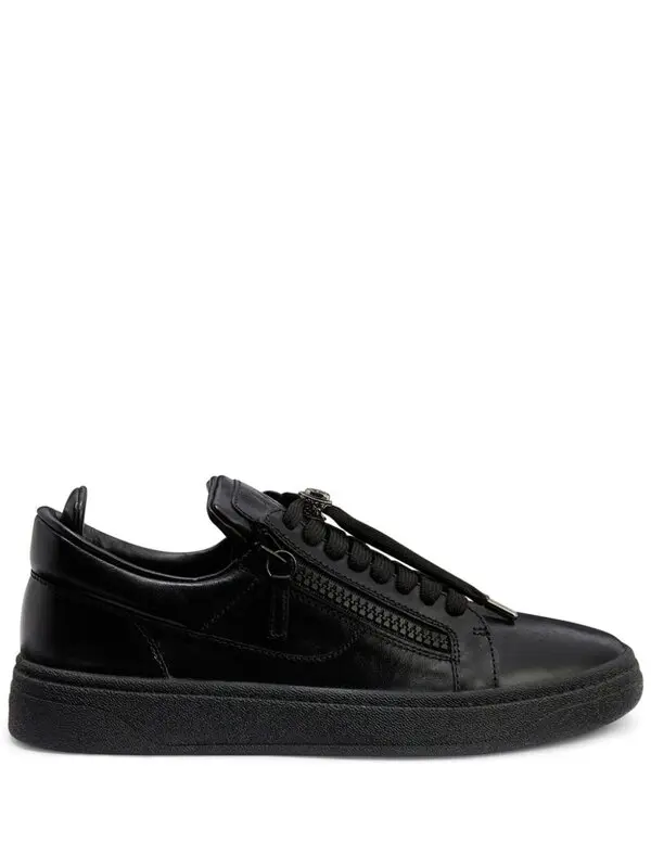 GIUSEPPE ZANOTTI Gz94 Double-zip Low-top Sneakers - Black