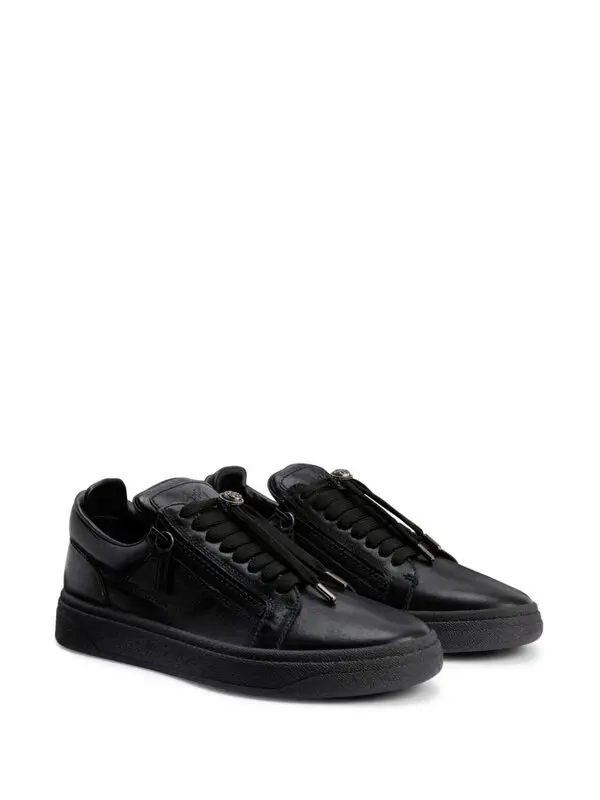 GIUSEPPE ZANOTTI Gz94 Double-zip Low-top Sneakers - Black