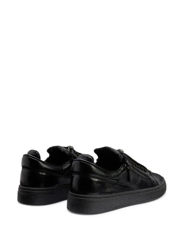 GIUSEPPE ZANOTTI Gz94 Double-zip Low-top Sneakers - Black
