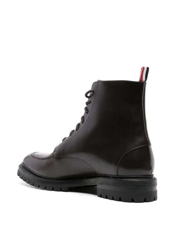 Thom Browne Wingtip Leather Boots - Brown