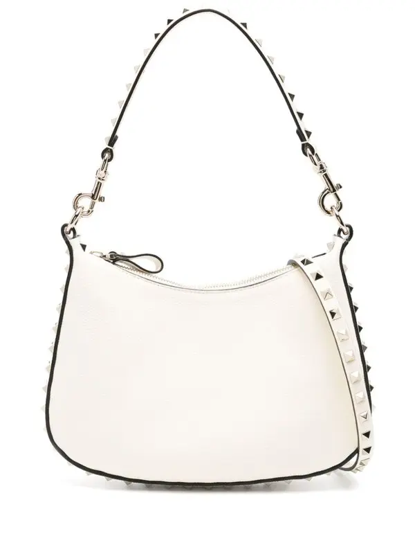 Valentino Garavani Small Rockstud Shoulder Bag - Neutrals
