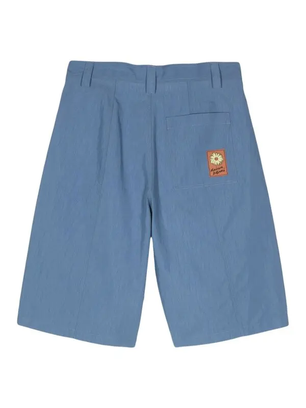 Maison Kitsuné Logo-patch Bermuda Shorts - Blue