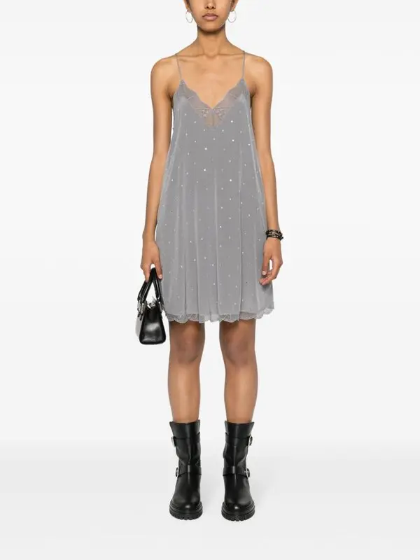Zadig&Voltaire Ristyz Rhinestone-embellished Mini Dress
