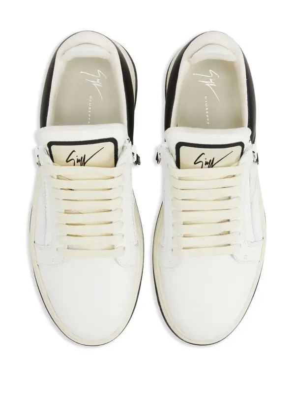 GIUSEPPE ZANOTTI Gz94 Double-zip Low-top Sneakers - White