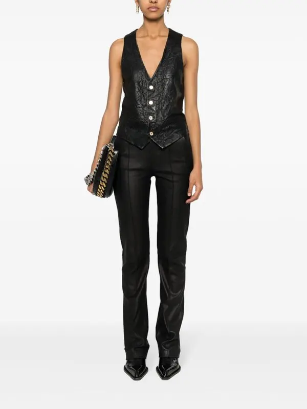 Zadig&Voltaire Emile Crinkled Leather Waistcoat
