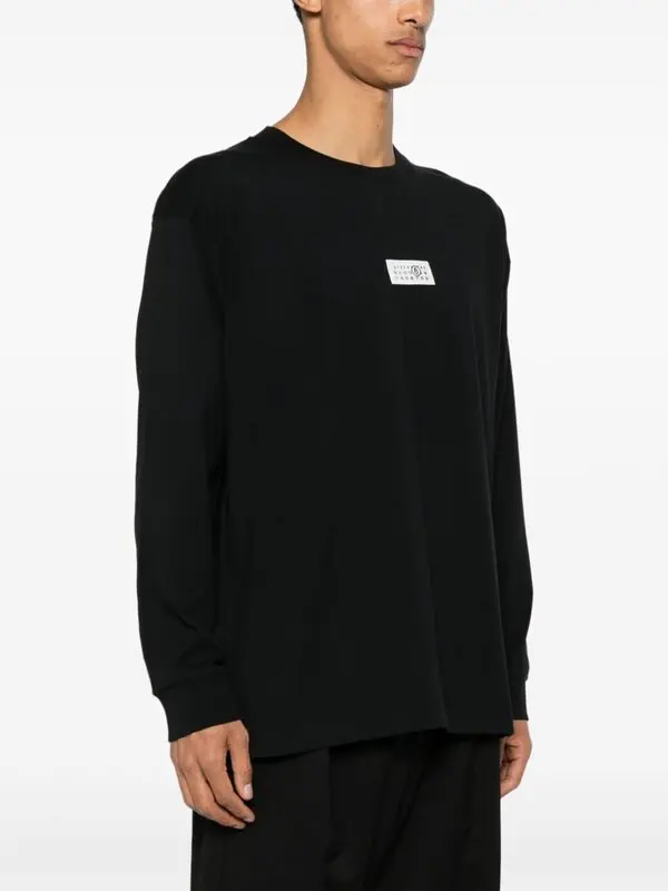 Maison Margiela Numbers-Tag Long-Sleeve T-Shirt - Black | Editorialist