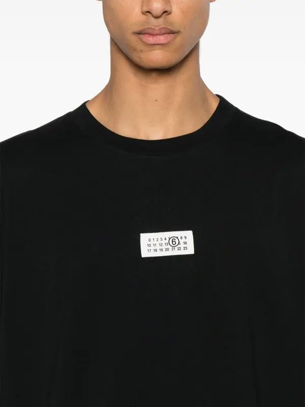 Maison Margiela Numbers-Tag Long-Sleeve T-Shirt - Black | Editorialist