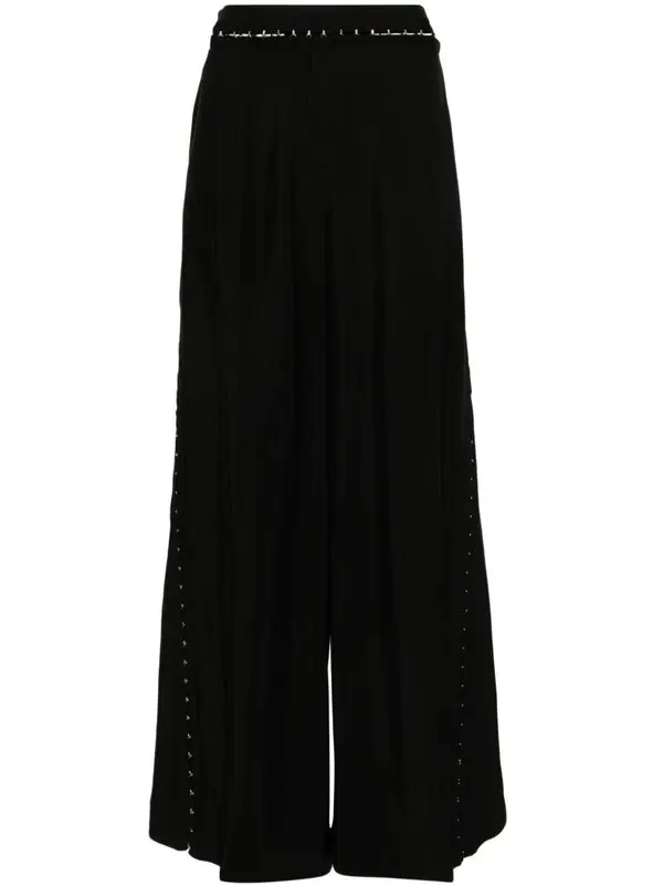 MUGLER Hook & Eye Wide-leg Trousers