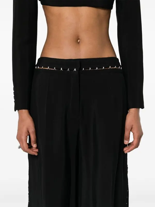 MUGLER Hook & Eye Wide-leg Trousers
