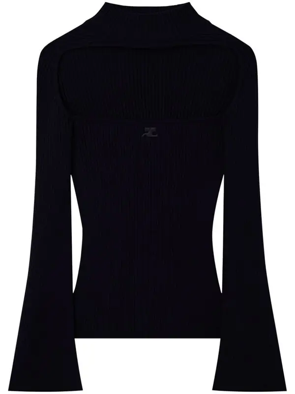 COURREGES Cut-out Ribbed Jumper
