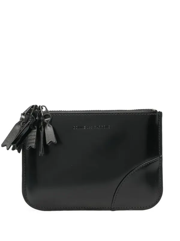 Comme Des Garçons Zipper Medley Leather Wallet - Black