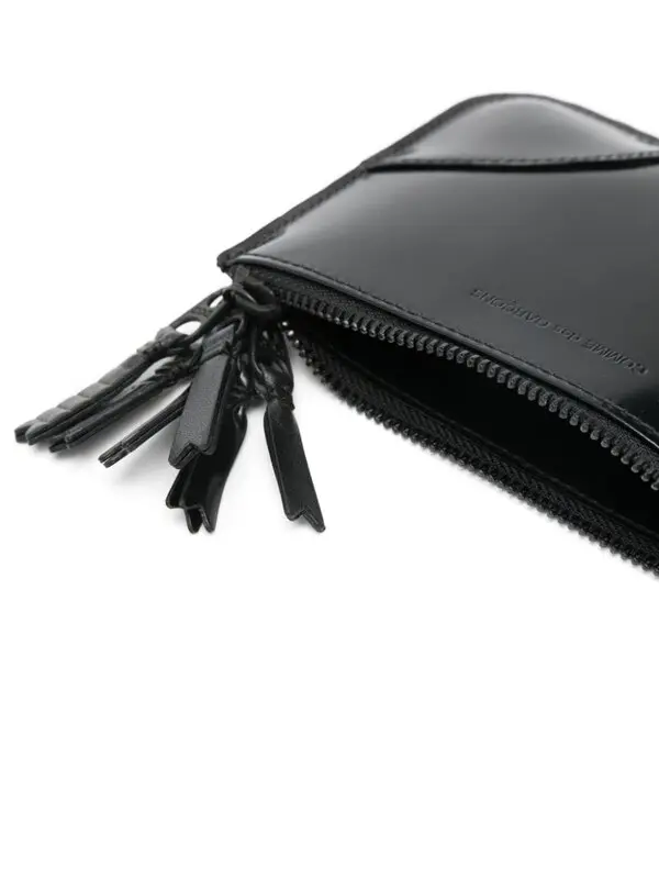 Comme Des Garçons Zipper Medley Leather Wallet - Black