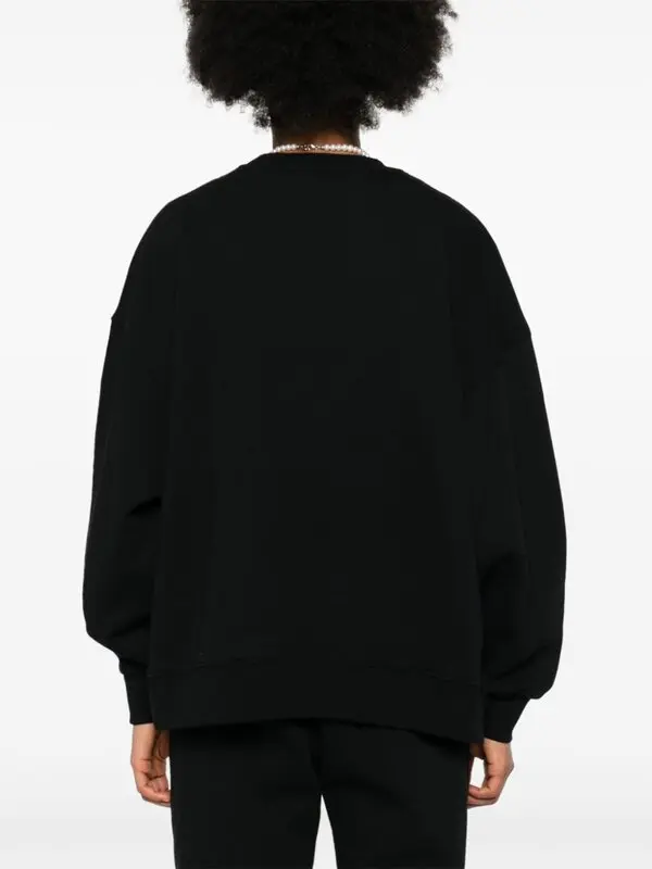 ROTATE BY BIRGER CHRISTENSEN Logo-patch Organic-cotton Sweatshirt - Black