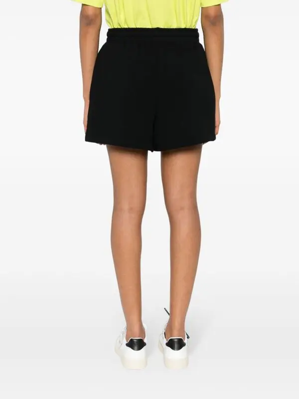 ROTATE BY BIRGER CHRISTENSEN Logo-embroidered Track Shorts - Black