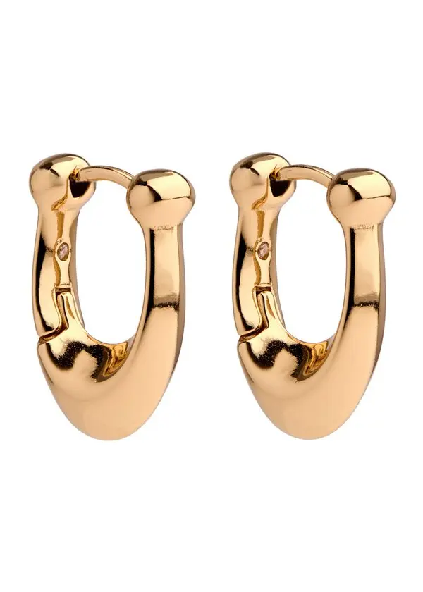 Coach Signature C Huggie Hoop Earrings - Gold