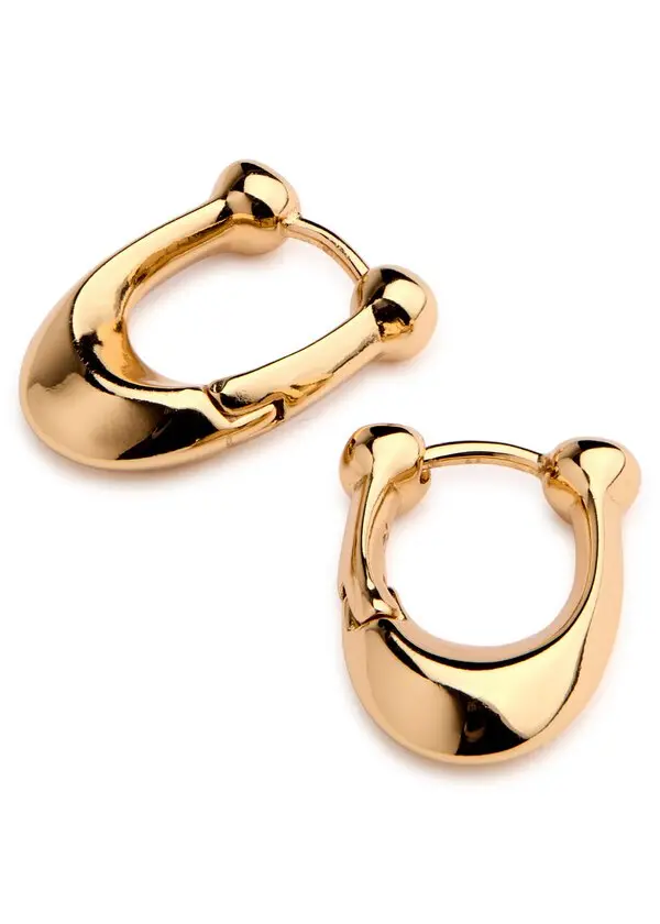 Coach Signature C Huggie Hoop Earrings - Gold